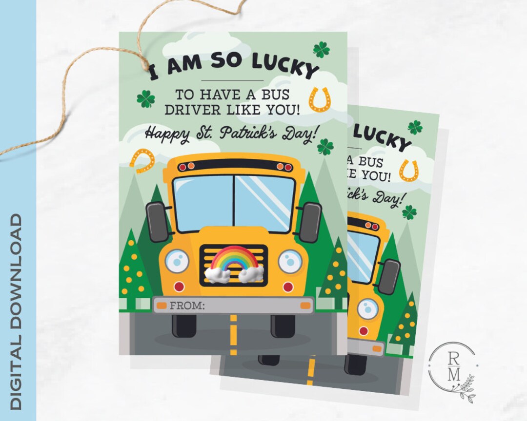Thank You Tag | BUS DRIVER | so Lucky - Bus Driver - Digital Download ...