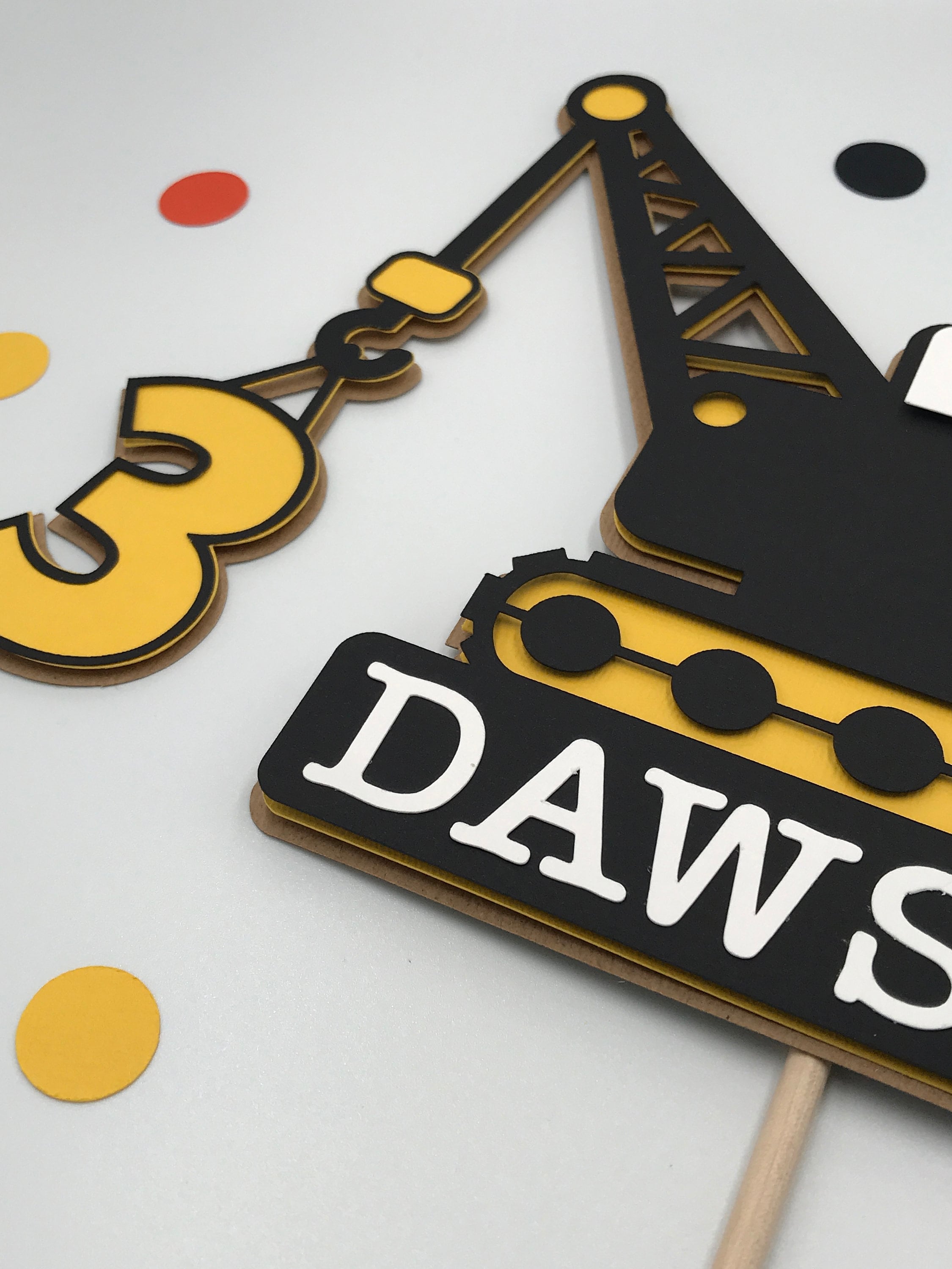 Construction SVG Crane Cake Topper 3rd Birthday Dump | Etsy