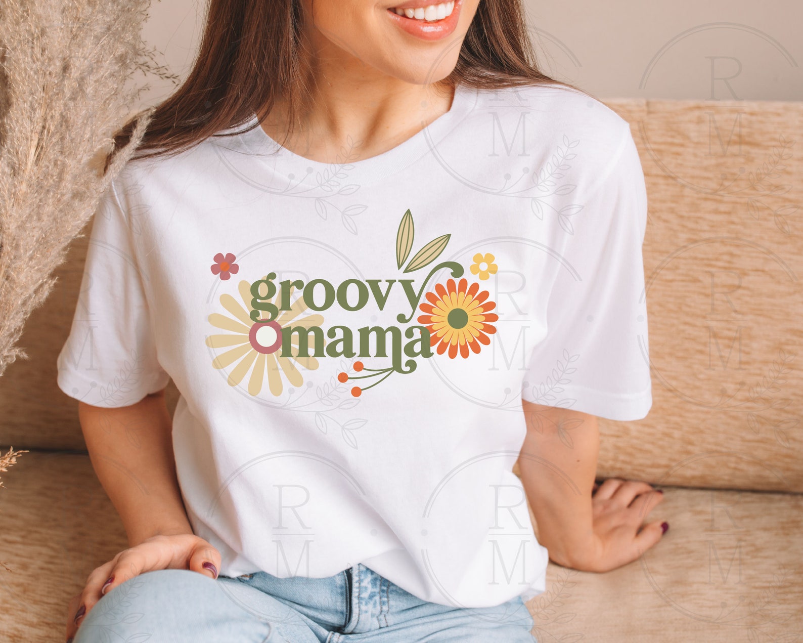Retro Florals - Groovy Mama - Floral Abstract Art SVG - Mini Design ...