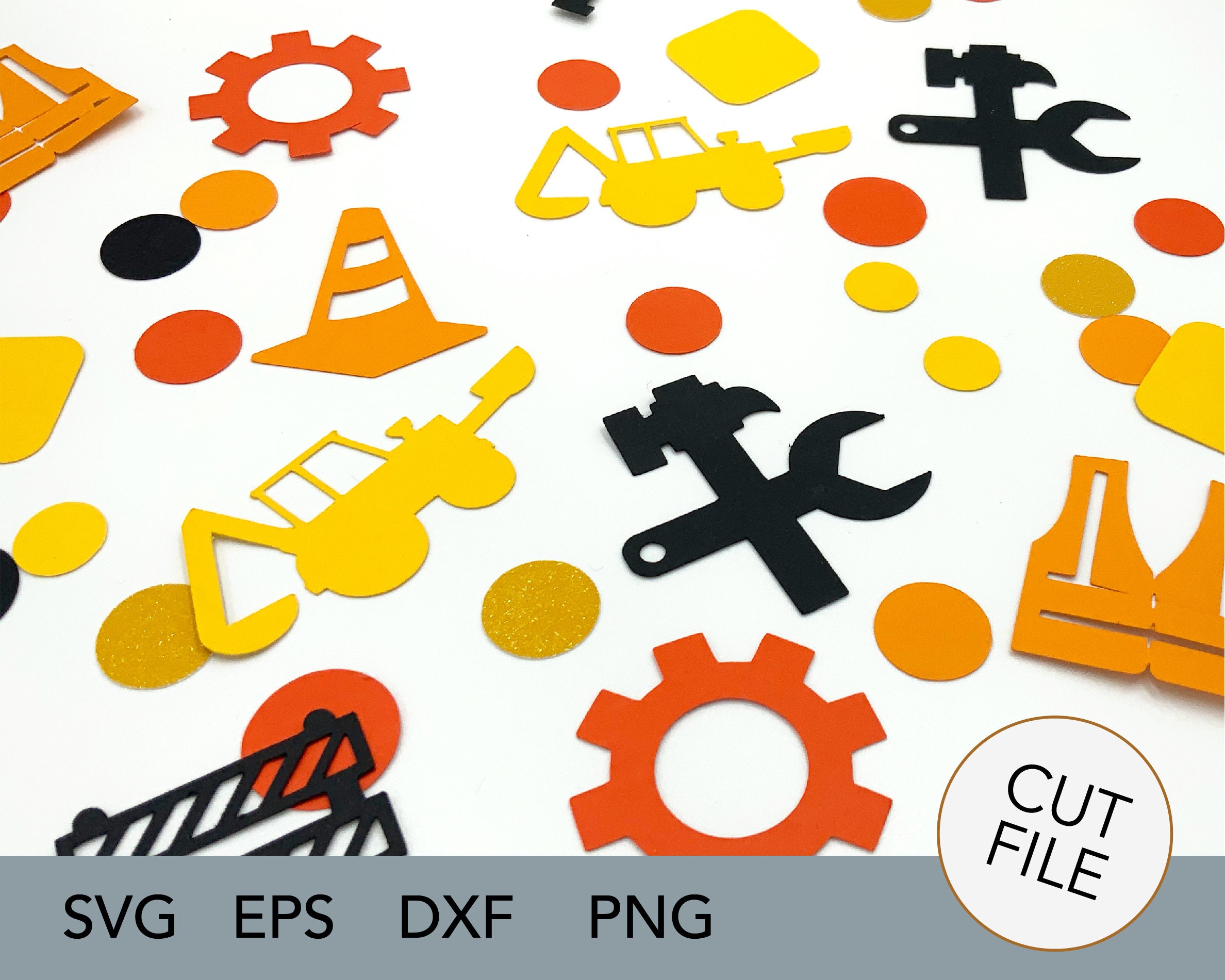 Construction SVG DIY Construction Confetti Construction - Etsy