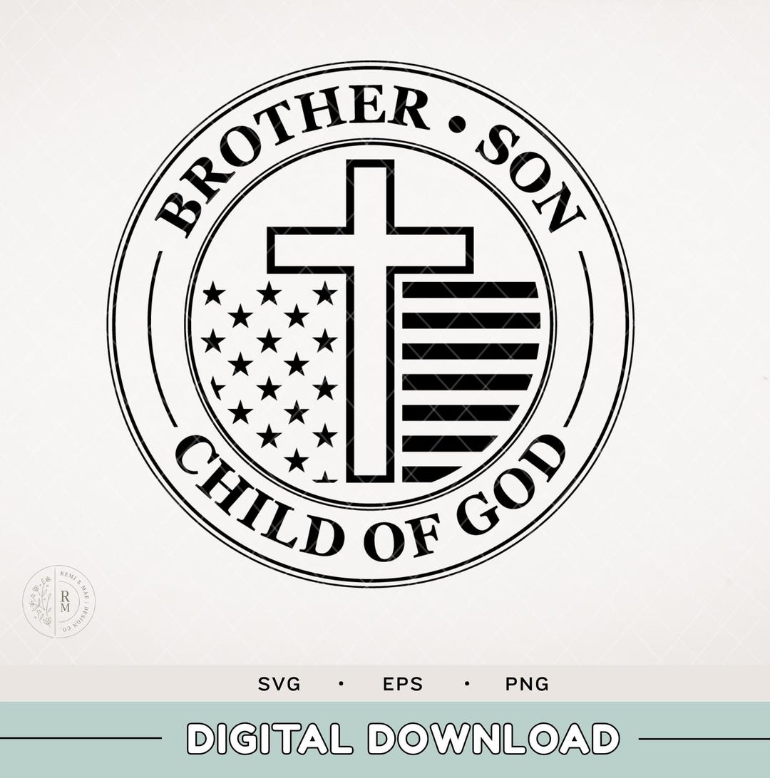 Brother Son Child of God | Religious SVG | Religious Hat for Kids ...
