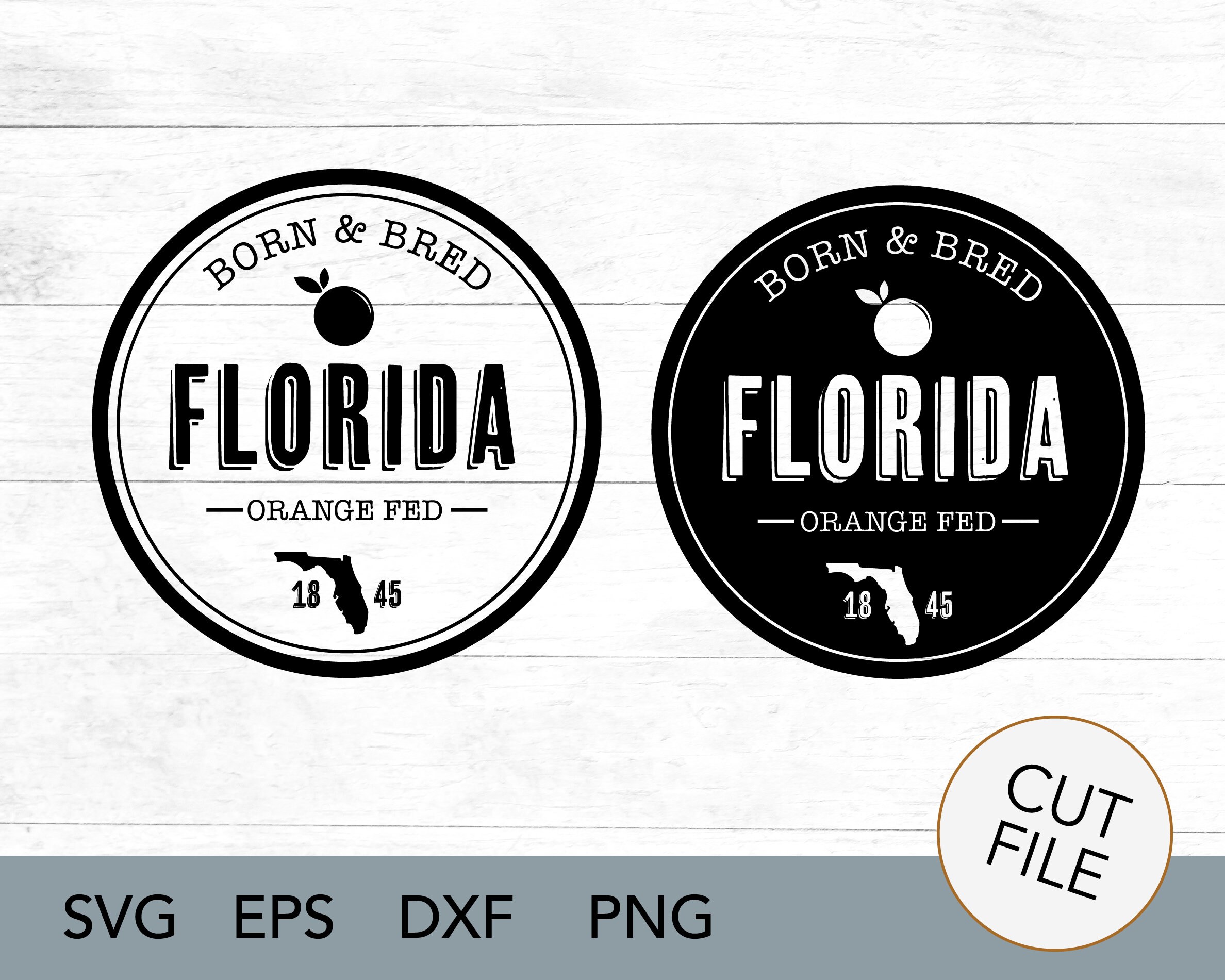 Florida SVG Born and Bred Florida Orange Fed Florida SVG | Etsy