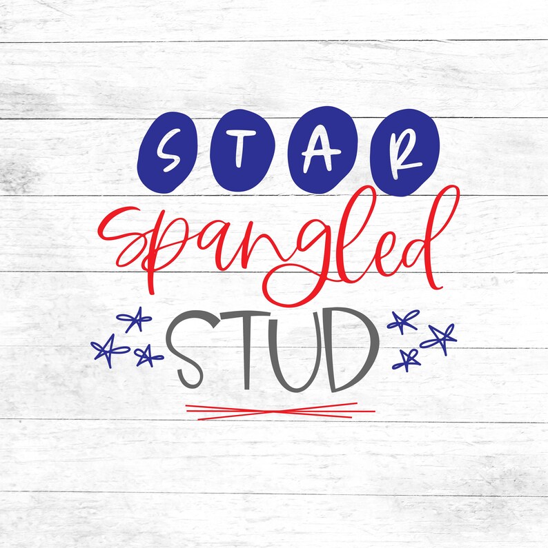 Star Spangled Stud SVG Patriotic Baby Stars and Stripes - Etsy
