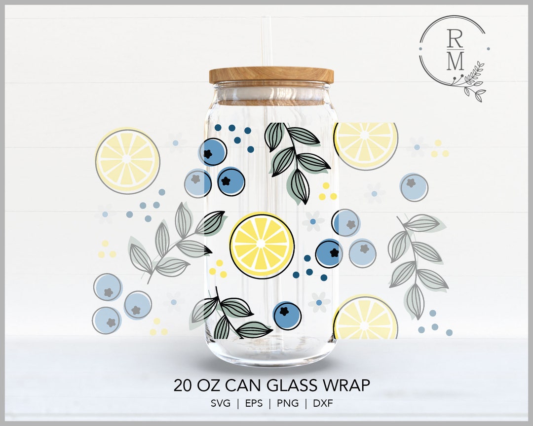 Libbey Glass SVG | BLUEBERRY LEMONADE | Seamless Wrap - 20 Oz Libbey ...