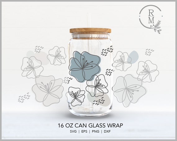 Can Glass SVG 16oz ABSTRACT ART Seamless 16 Oz Libbey - Etsy