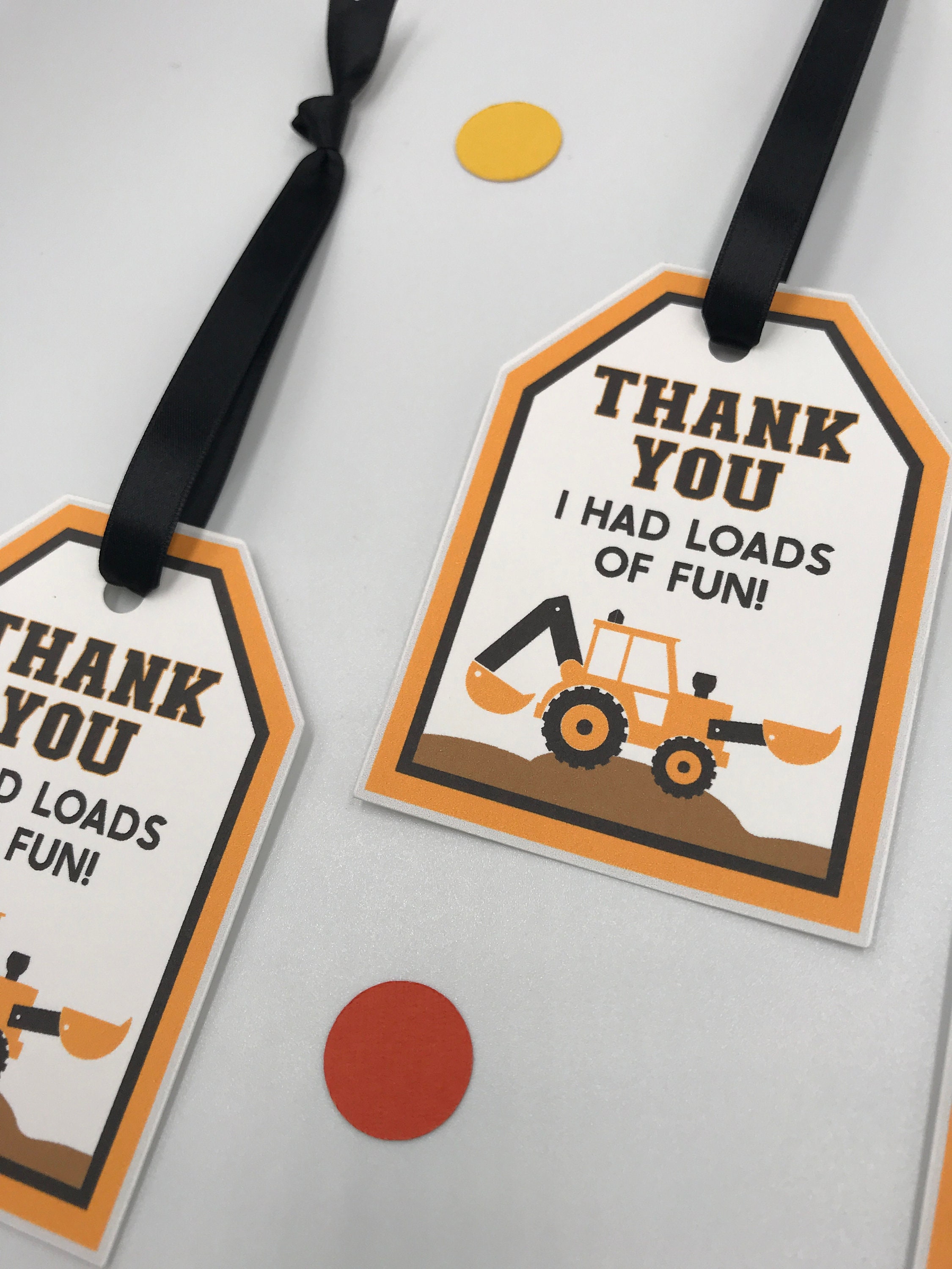 Construction JPG Print and Cut Thank You Tag - Etsy