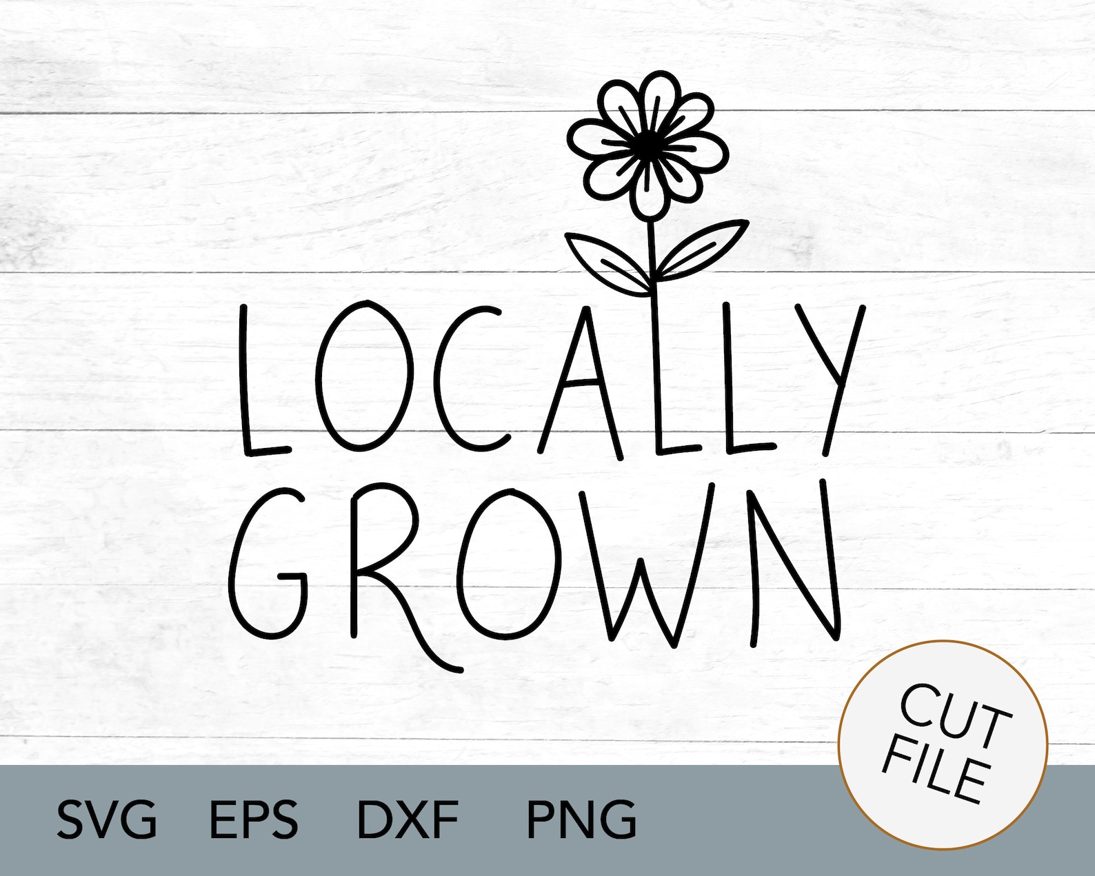 Locally Grown SVG Hand Drawn Flower SVG New Baby Local - Etsy