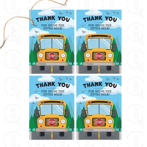 Thank You Tag | BUS DRIVER | Thank You for Going the Extra Mile ...
