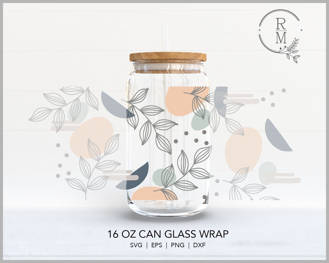 Can Glass SVG 16oz ABSTRACT ART Seamless Wrap 16 Oz - Etsy