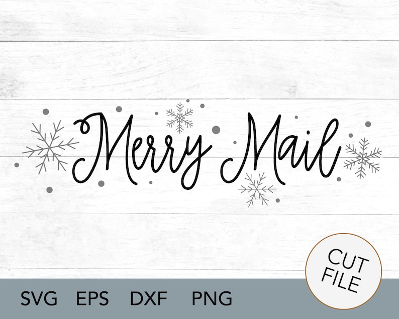 Christmas SVG DIY Christmas Card Sign Merry Mail SVG - Etsy