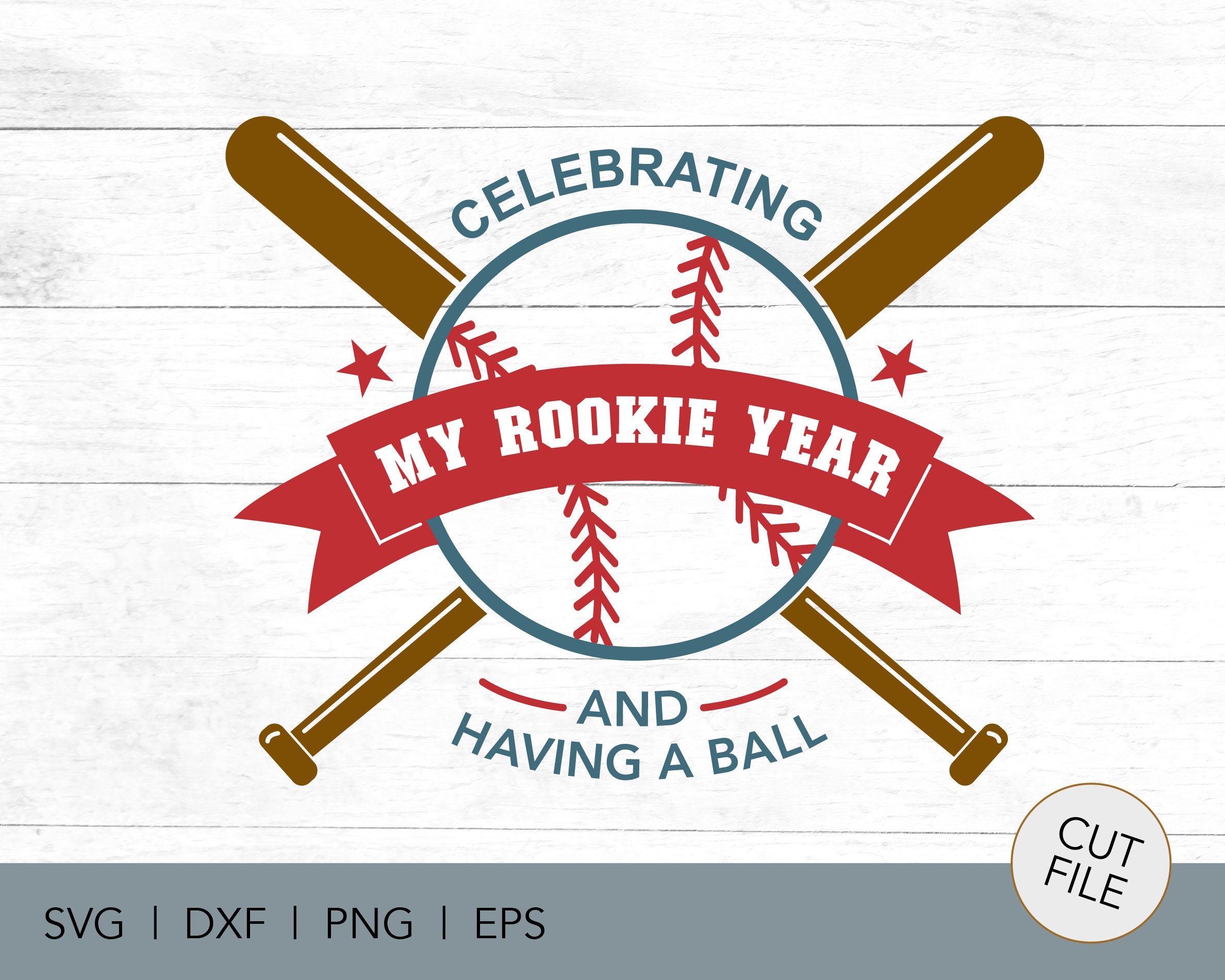 Baseball Birthday Rookie Year Baseball Ball SVG - Etsy