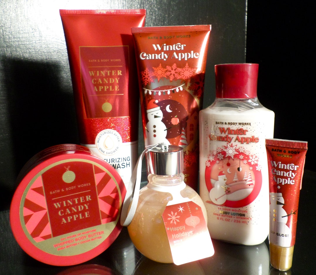 Bath & Body Works WINTER CANDY APPLE 6pc Gift Set - Etsy