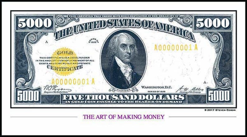 US Gold Certificates Minted by the United States Treasury - Etsy