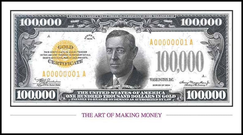 US Gold Certificates Minted by the United States Treasury - Etsy