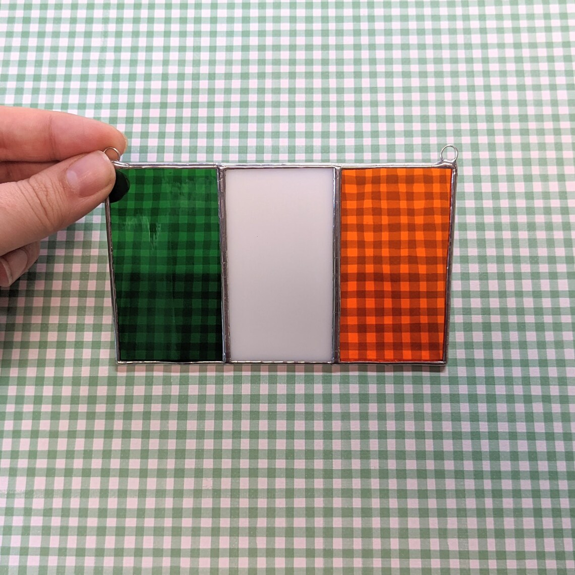 Stained Glass Irish Flag Stained Glass Flag Ireland Gift - Etsy