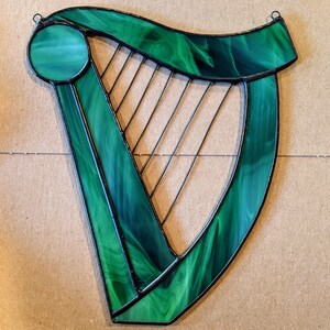 Stained Glass Harp, Music Lover Gift, Musical Home Decor, Music Teacher ...