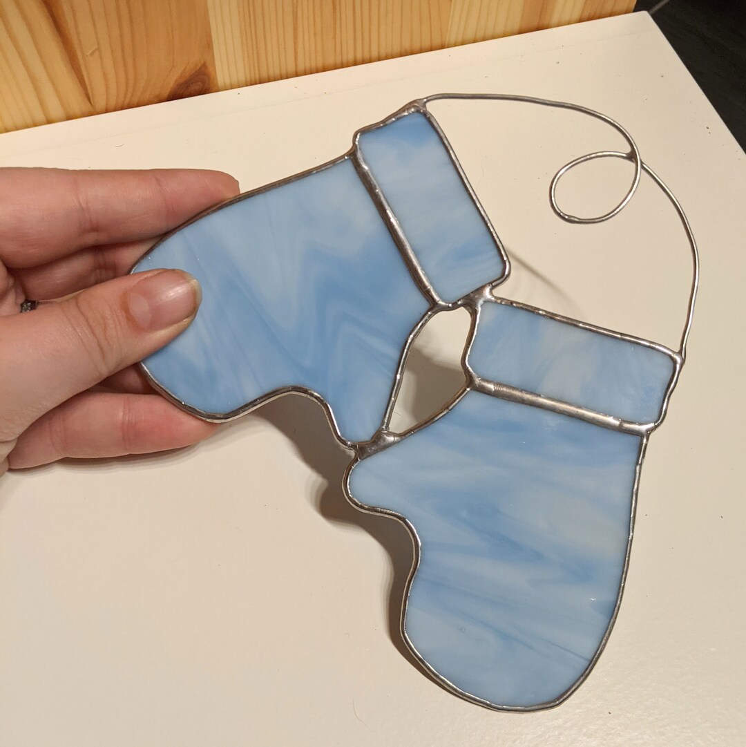 Stained Glass Mittens Ornament, Stained Glass Christmas Decorations ...