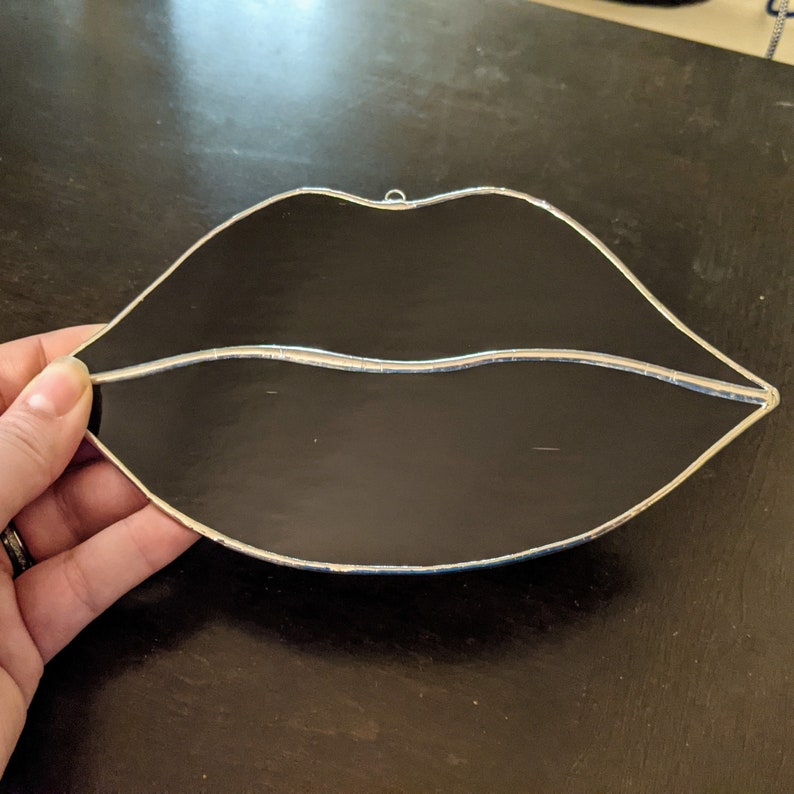 Stained Glass Lips Kissing Lips Love Decor Glass Ornament | Etsy