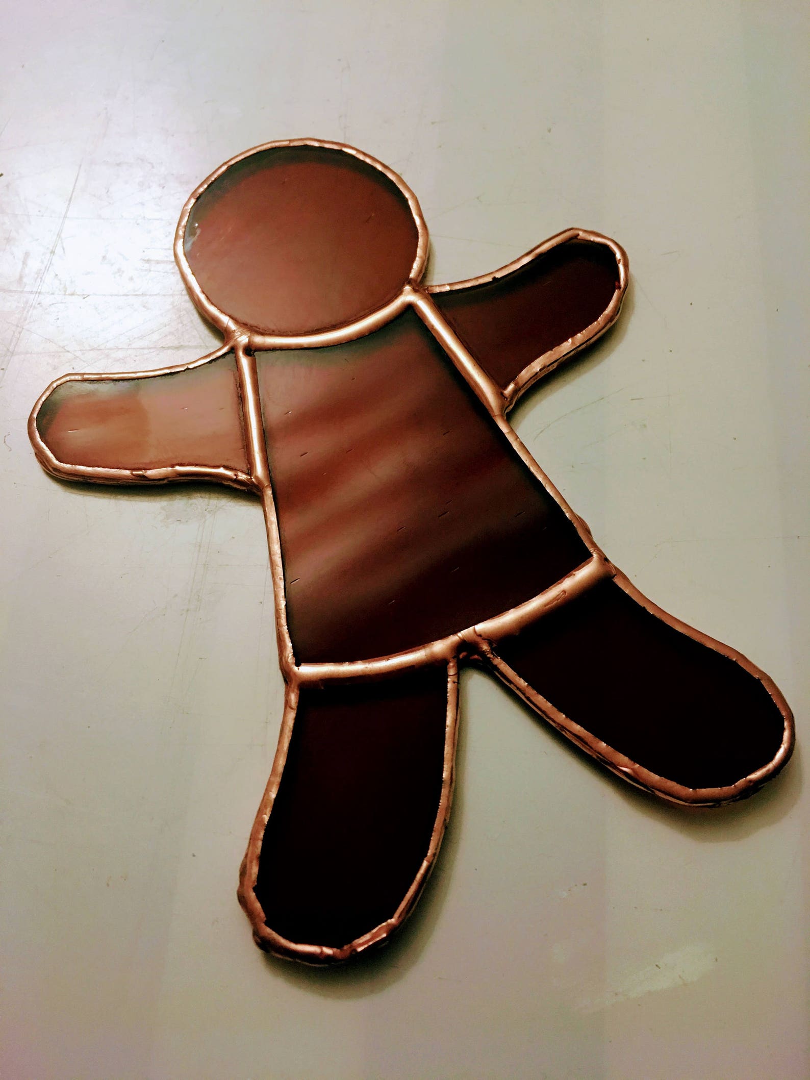 Gingerbread Man Stained Glass Christmas Ornament Christmas - Etsy