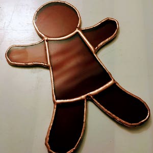 Gingerbread Man Stained Glass Christmas Ornament Christmas - Etsy