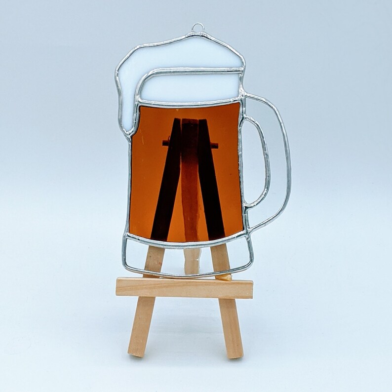 Stained Glass Green Beer Mug T Pint Glass Wall Art For Etsy