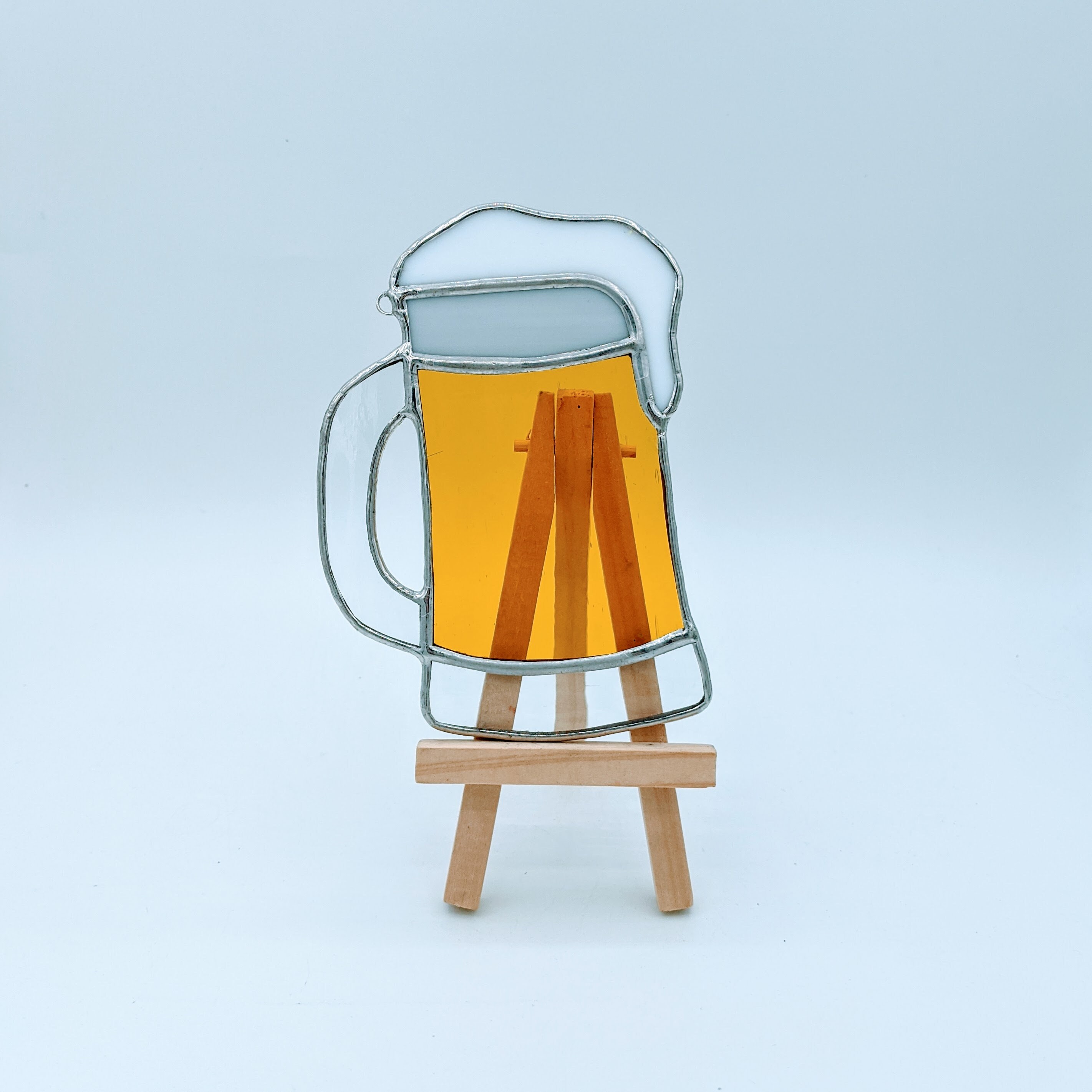 Stained Glass Green Beer Mug T Pint Glass Wall Art For Etsy