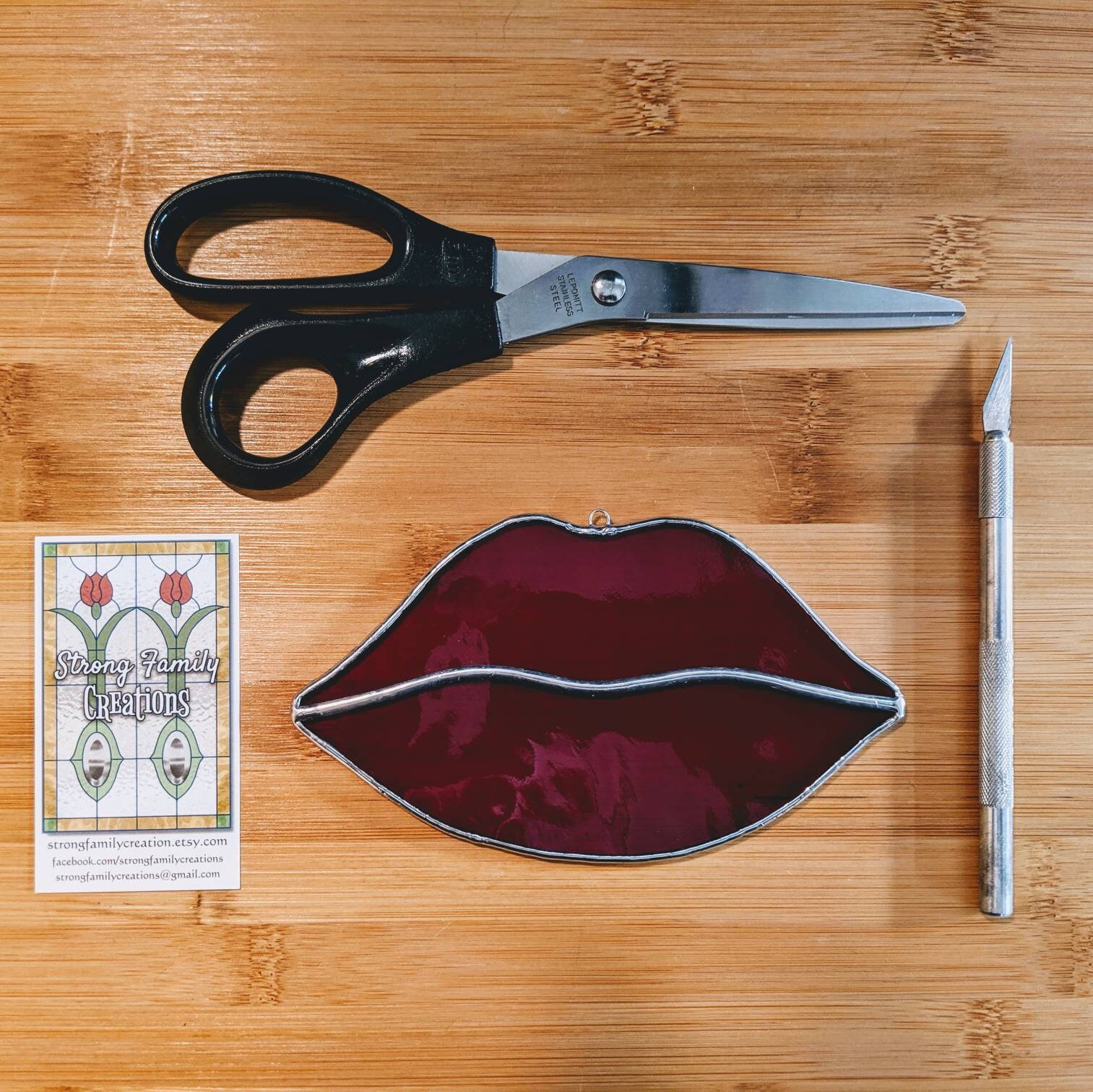 Stained Glass Lips Kissing Lips Love Decor Glass Ornament - Etsy Canada