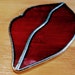 Stained Glass Lips, Kissing Lips, Love Decor, Glass Ornament, Lip ...