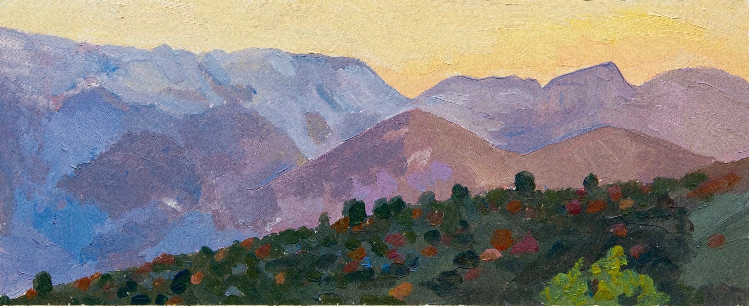 Sunset in the Pyrenees Catalonia Spain Original Painting - Etsy 日本