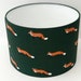 Fox Lamp Shade Burnt Orange Foxes on Dark Green - Etsy