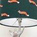 Fox Lamp Shade Burnt Orange Foxes on Dark Green - Etsy
