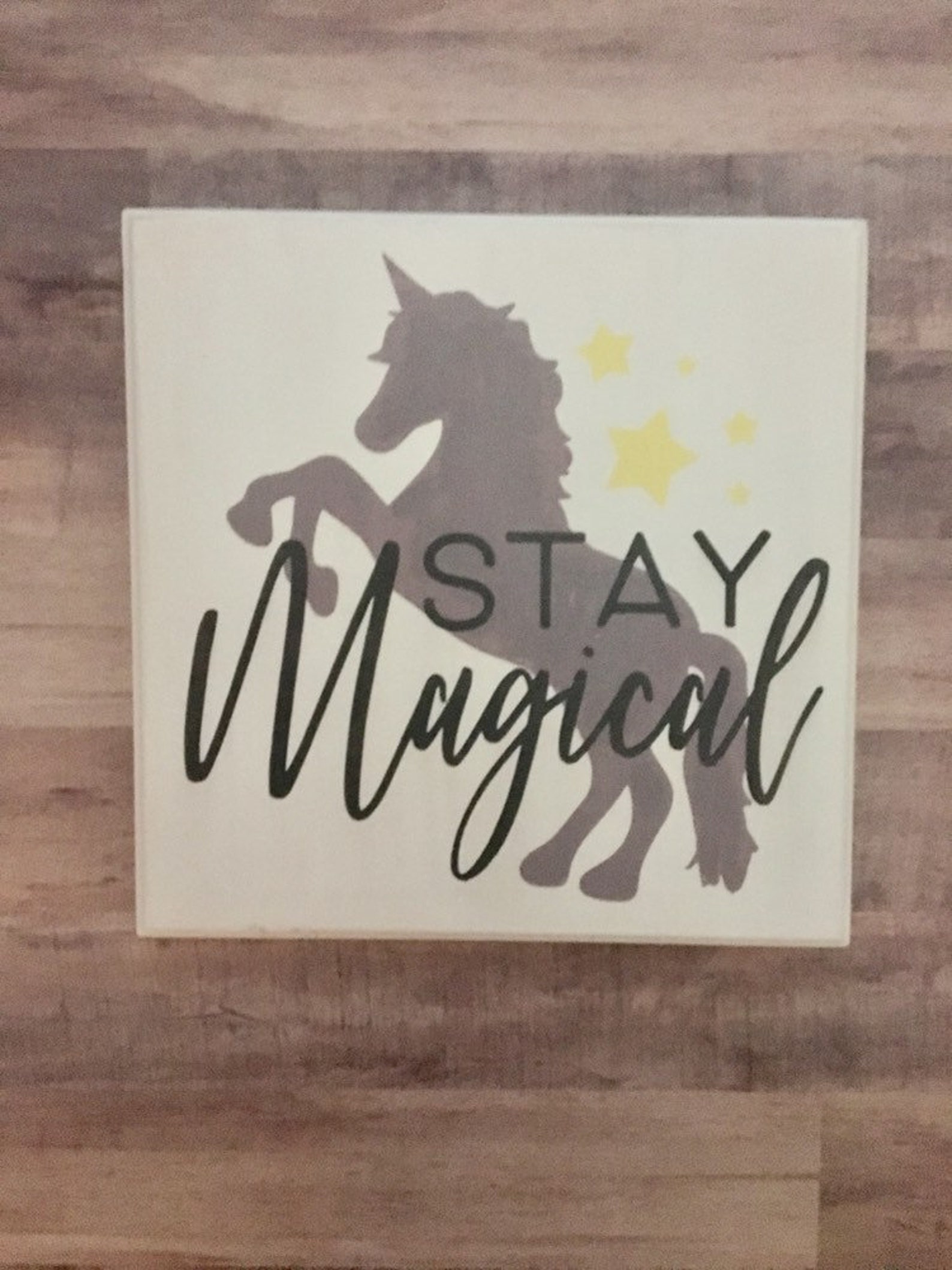 Stay Magical Unicorn Wood Sign - Etsy