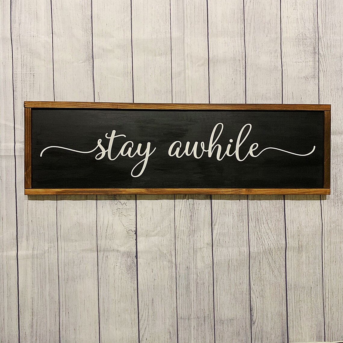 Stay Awhile Wood Sign - Wood Signs - Etsy