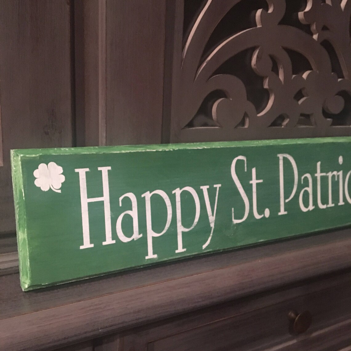 St Patrick’s Day Green Wood Sign - Etsy