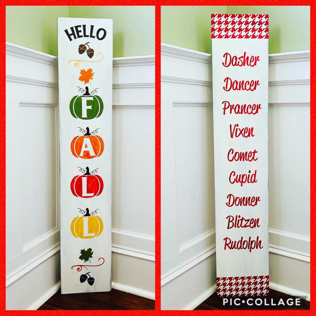 Reversible Porch Sign Fall/winter Decor - Etsy
