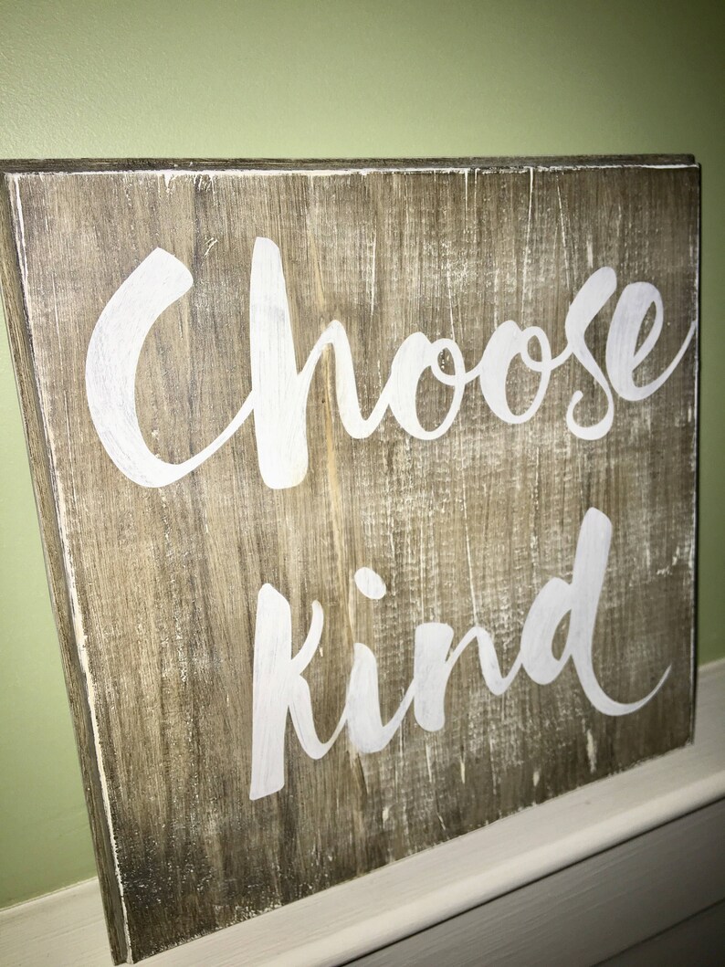Choose Kind Wood Sign - Etsy