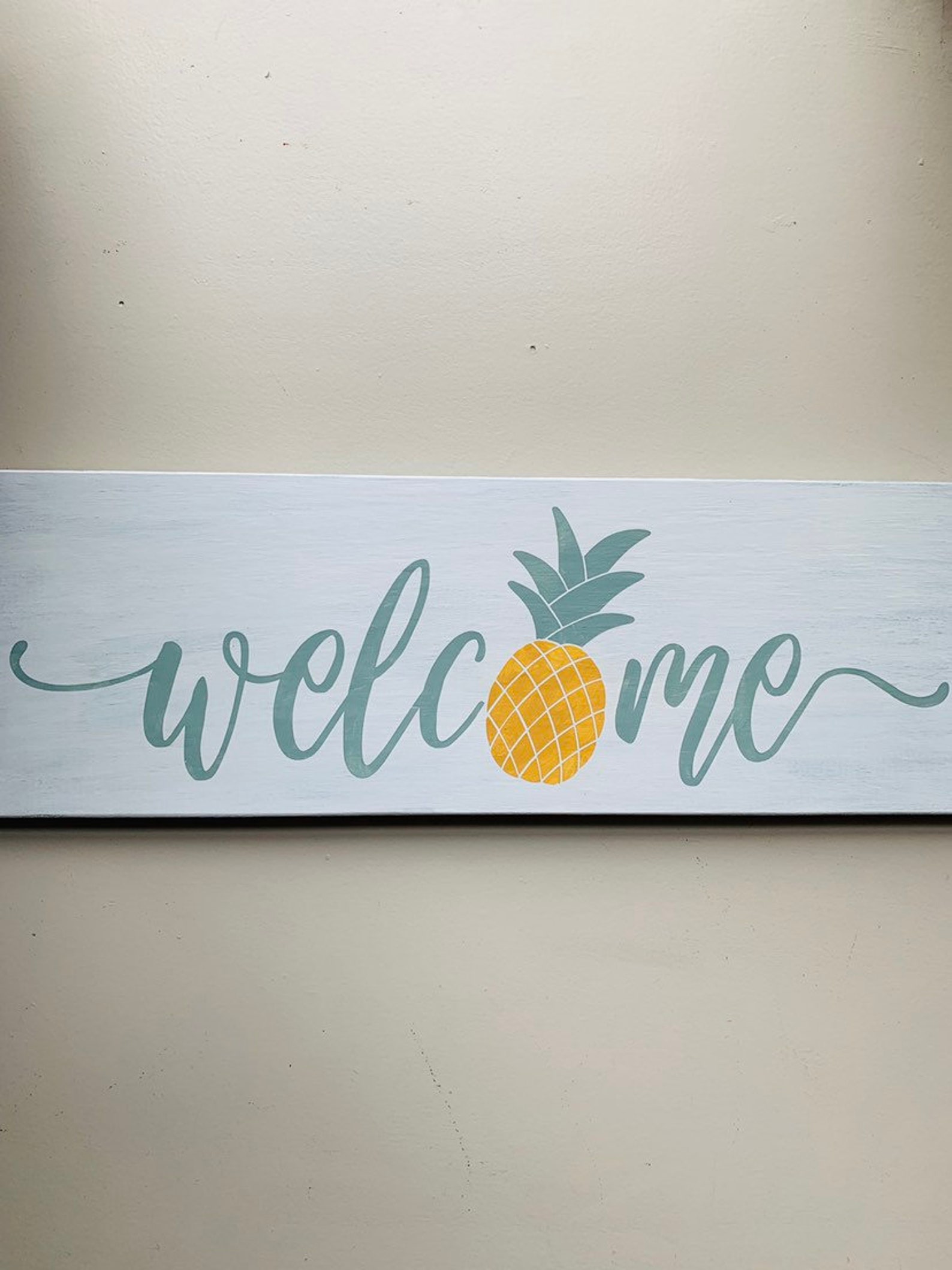 Pineapple Decor Welcome Sign | Etsy