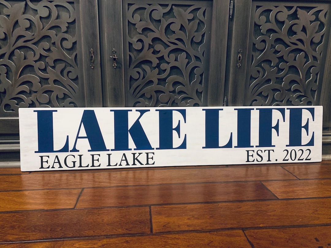 Lake Life Sign - Lake Signs - Signs for Lakes - Etsy