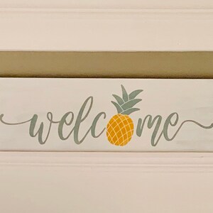 Pineapple Decor - Welcome Sign - Etsy
