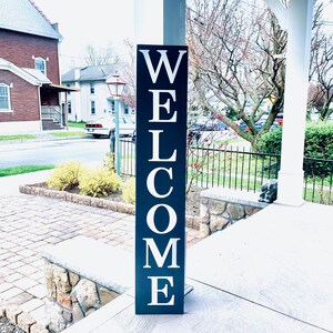 Gray Welcome Porch Sign - Etsy