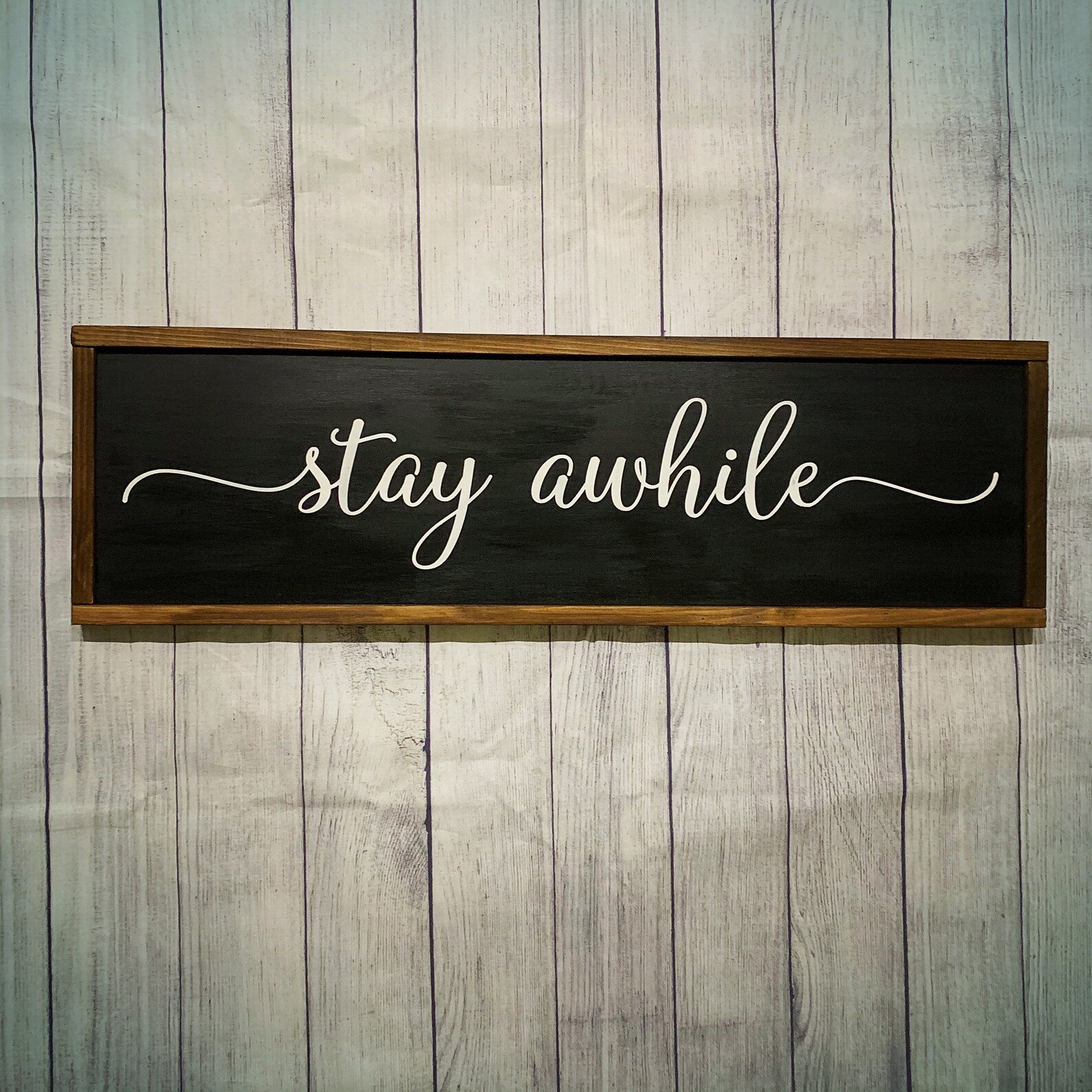 Stay Awhile Wood Sign Wood Signs - Etsy