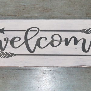 White Welcome Sign - Etsy