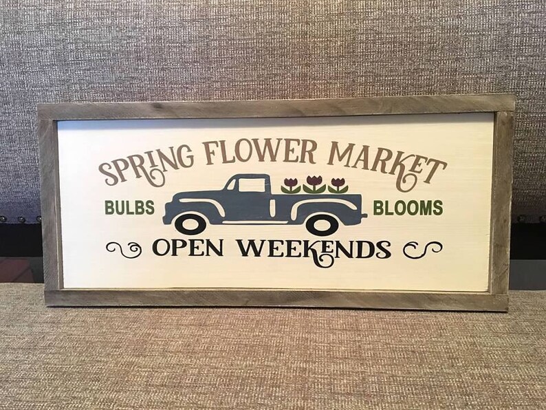 Spring Wood Sign - Etsy