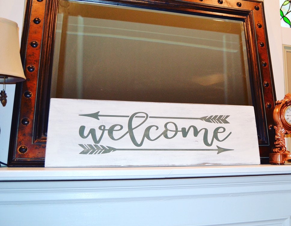 White Welcome Sign - Etsy