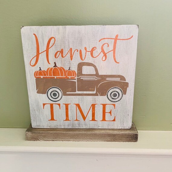 Harvest Time Fall Wood Sign - Etsy