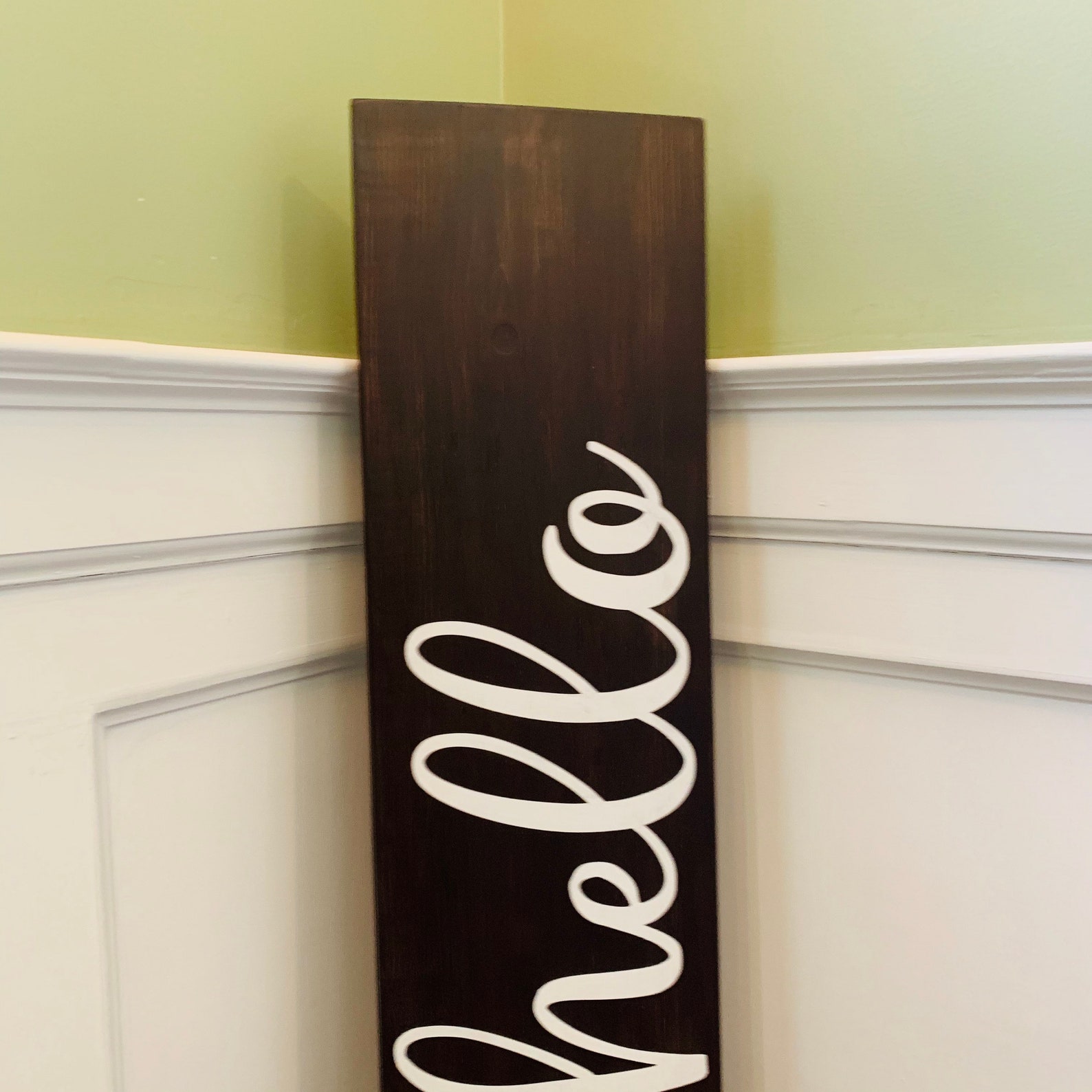 Porch Signs Oh Hello Porch Sign Brown Walnut Porch Sign | Etsy