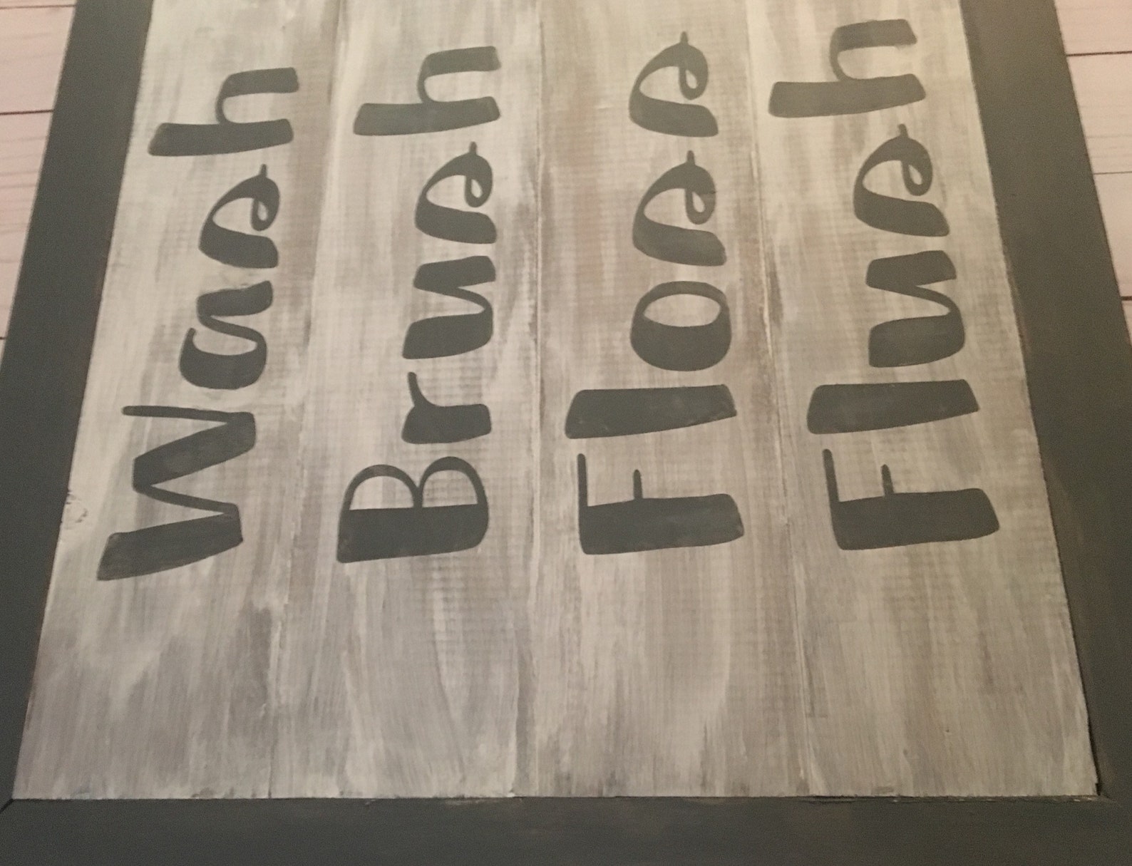 Bathroom Wood Sign - Etsy