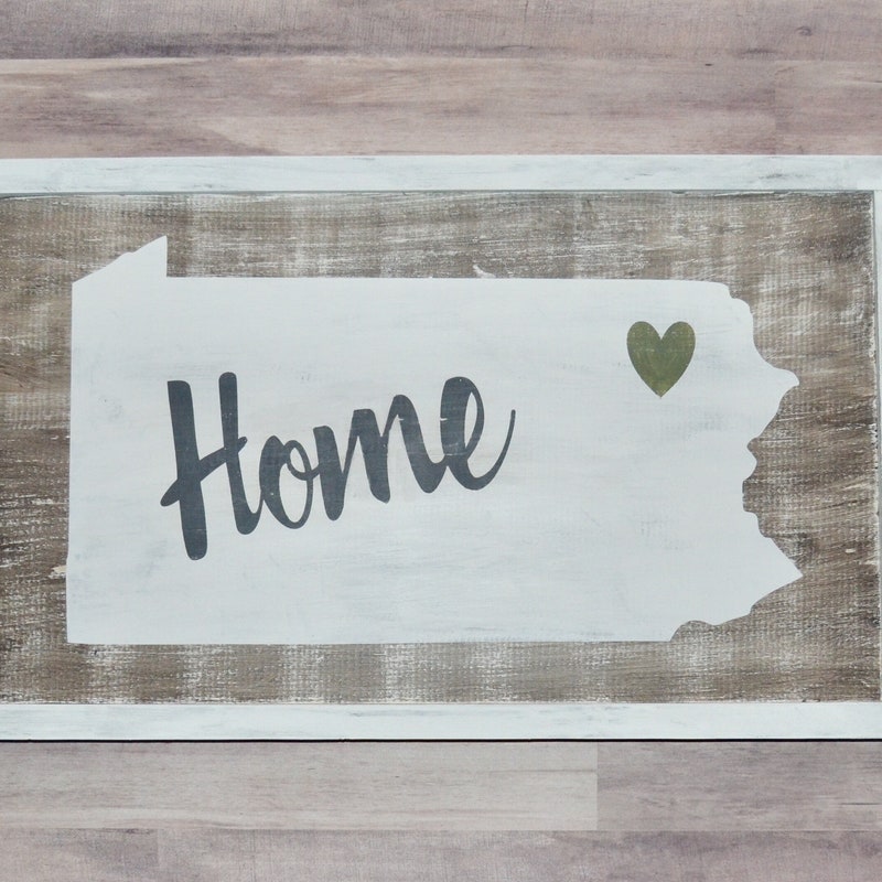Home State Sign - Etsy