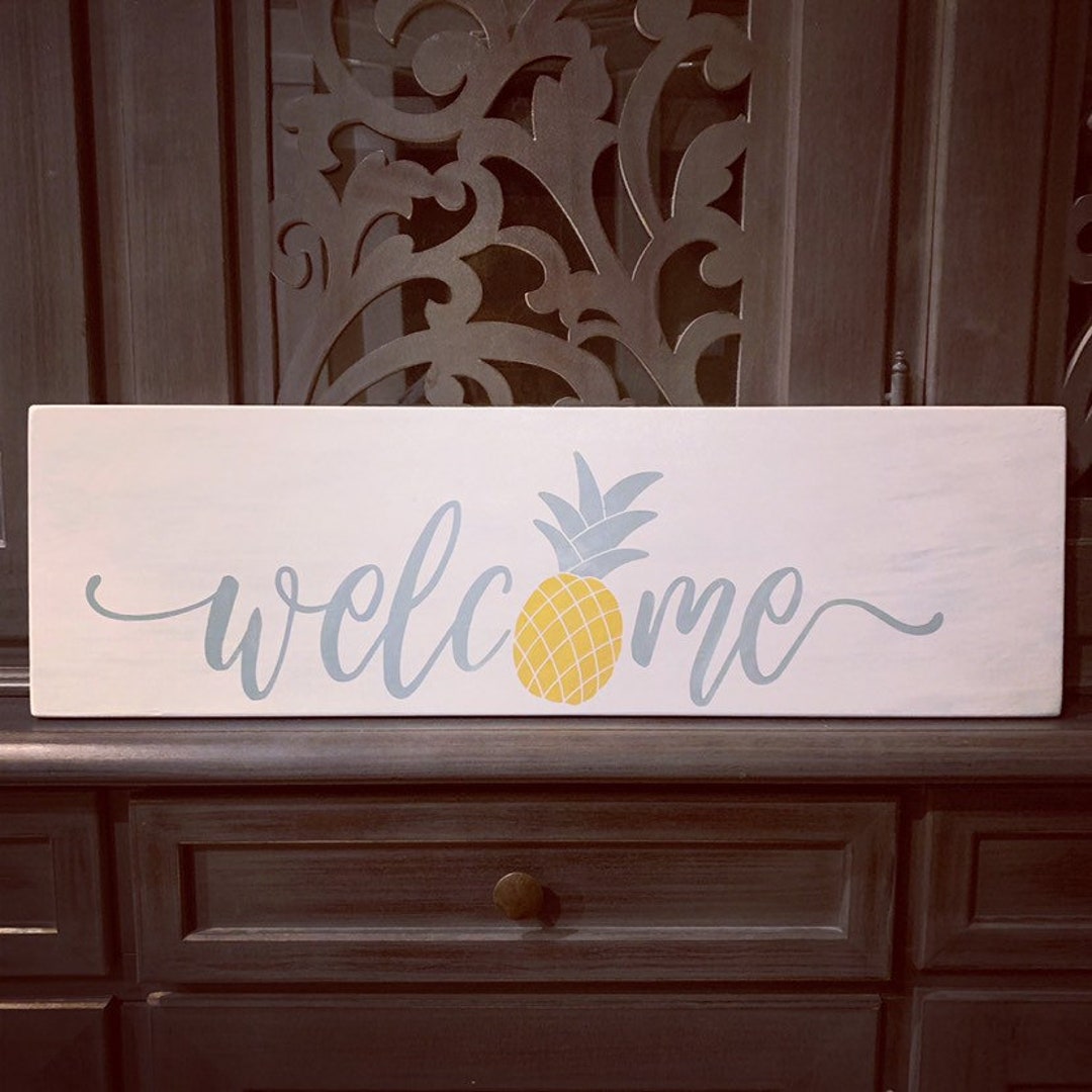 Pineapple Decor - Welcome Sign - Etsy