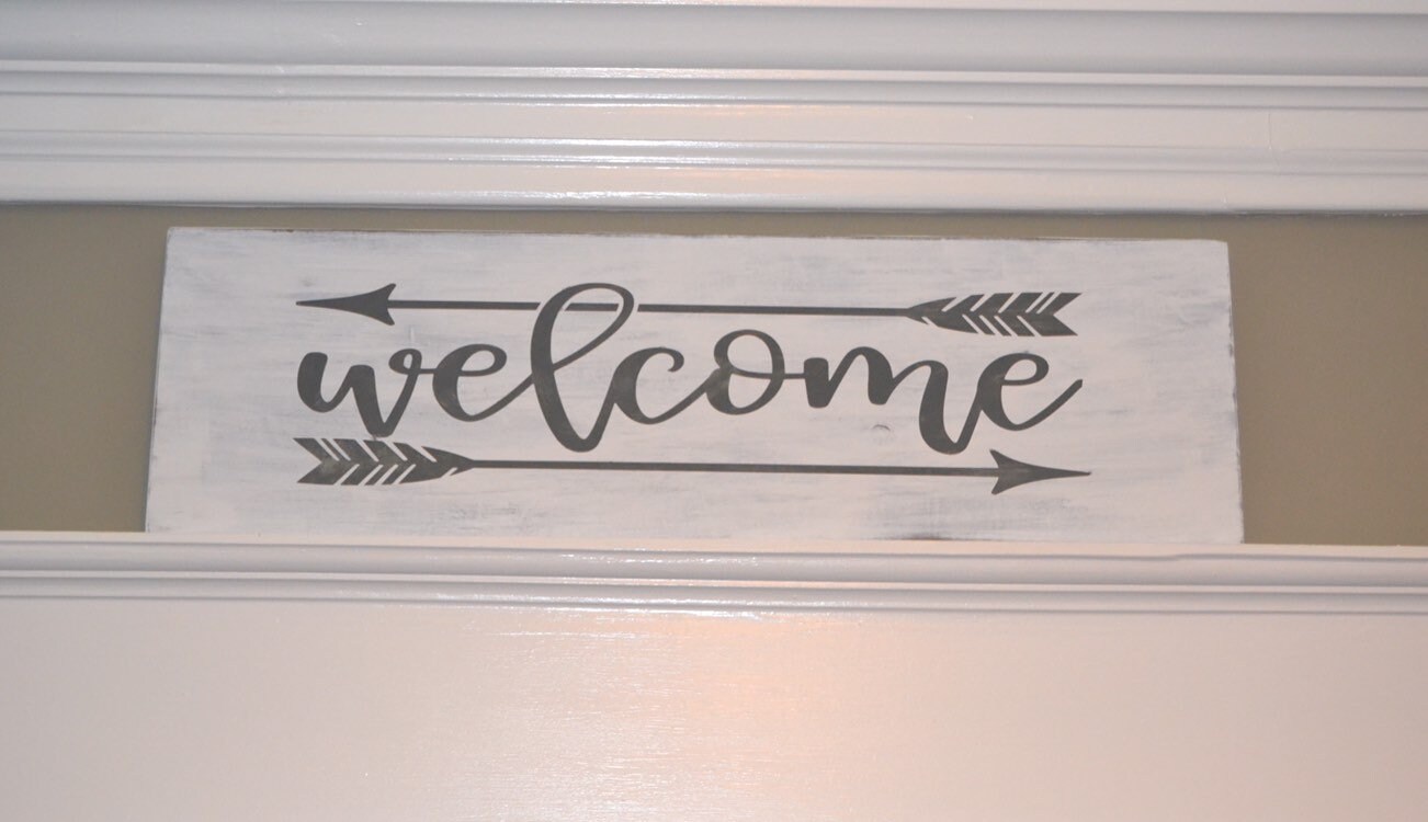 White Welcome Sign | Etsy